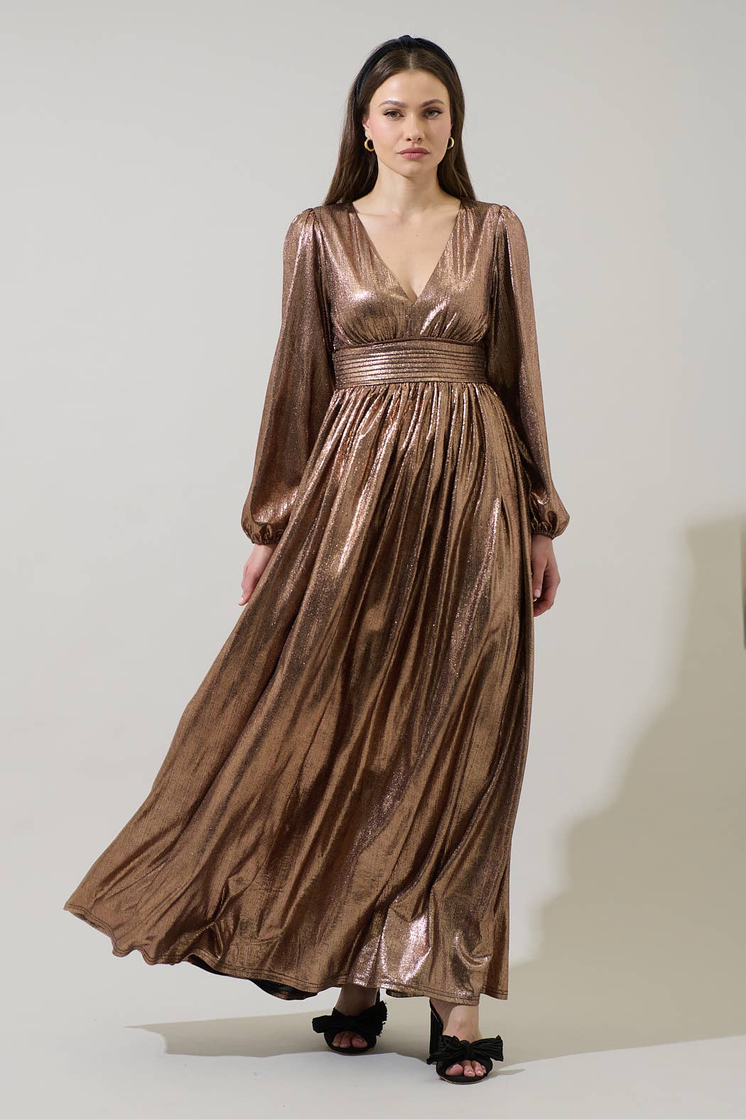 Tasha Metallic Kitt Maxi Dress – EVA ISABEL